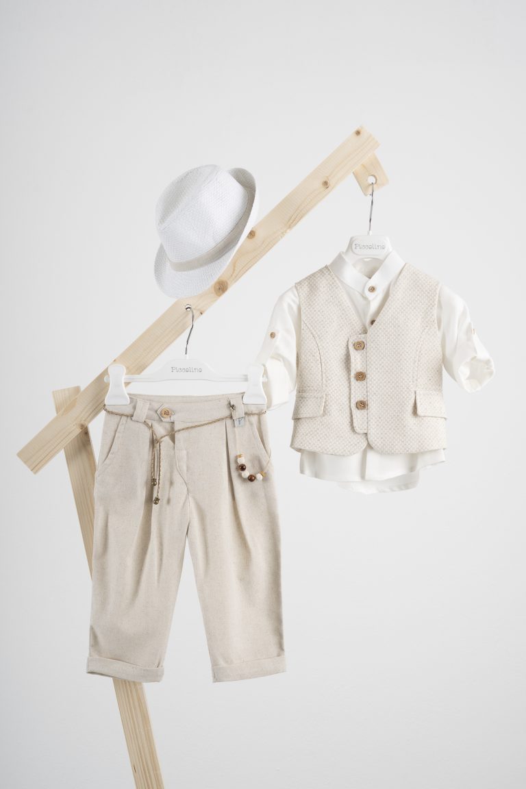 Βαπτιστικό κοστούμι Piccolino Lewis σε χρώμα Beige AG25S87 – Happy ...